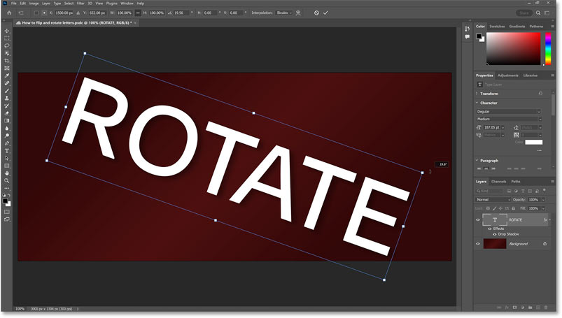 How To Flip And Rotate Letters In Photoshop Techno Fashion