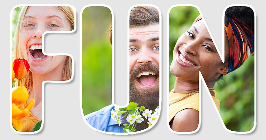 How To Place Multiple Images In Text With Photoshop SMD