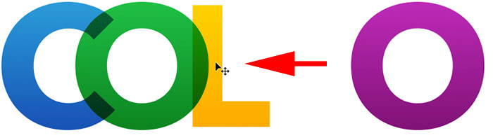 Colorful Overlapping Letters Text Effect In Photoshop