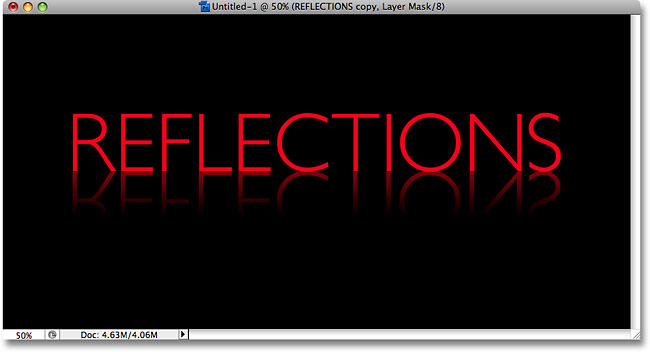 Text Reflection Effect In Photoshop